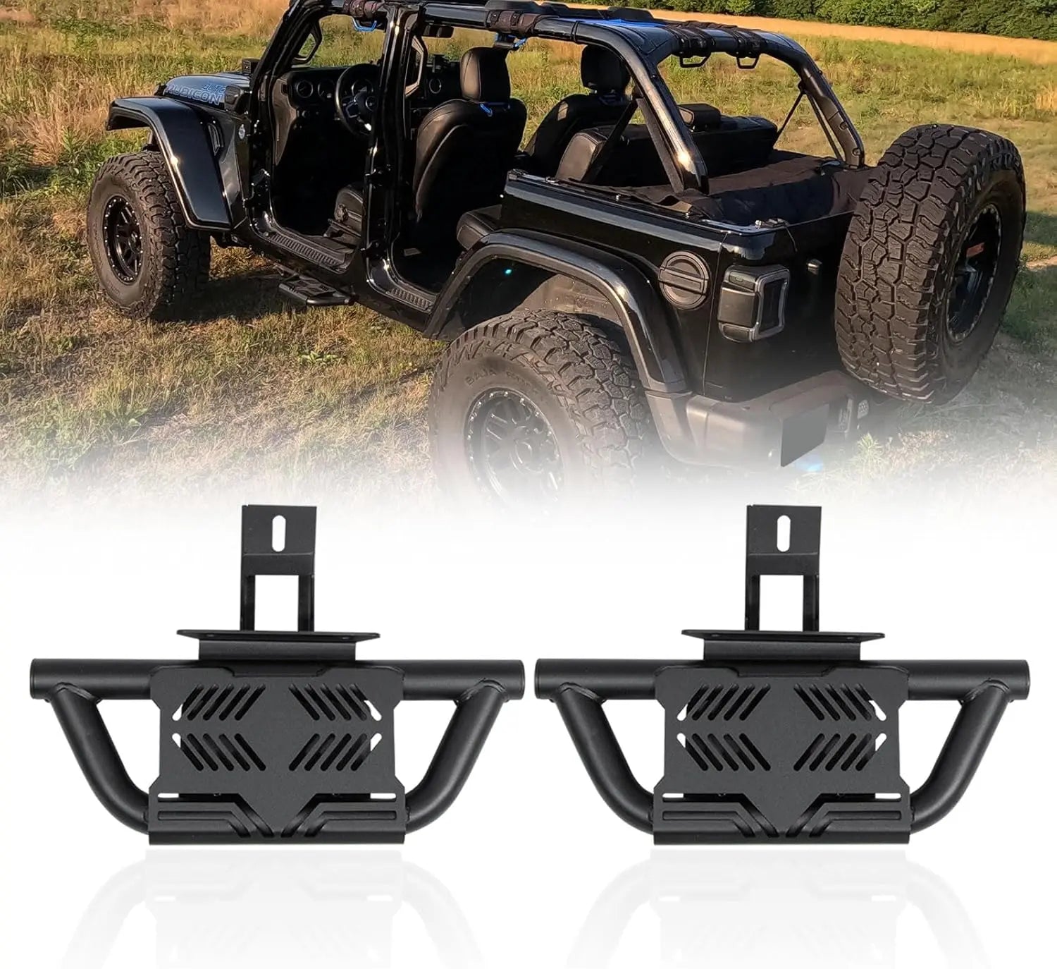 2X EZ Side Steps Fit for 2018-2024 Jeep Wrangler JL 2-Doors or JL 4 ...