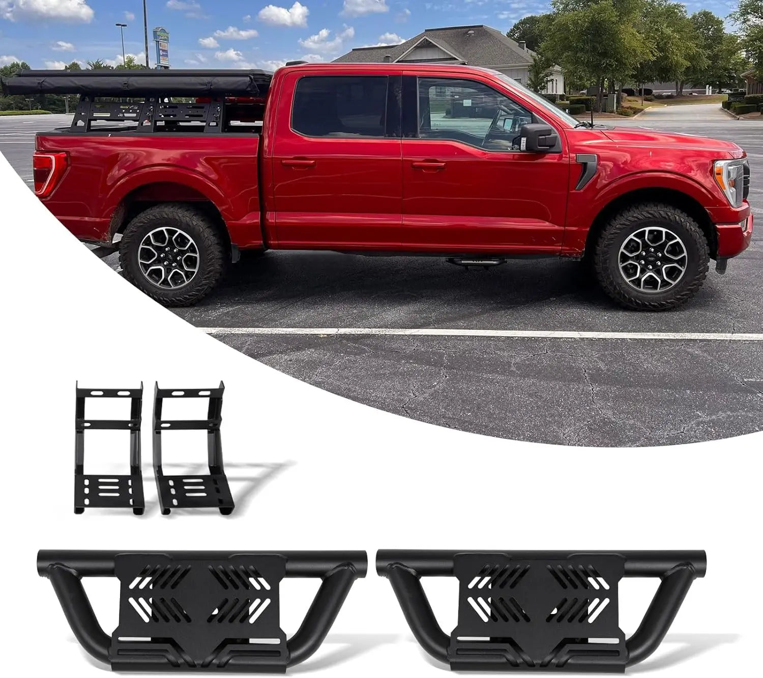 2X EZ Side Steps Fit for 2015-2024 Ford F-150 & 2017-2024 Ford F250 ...