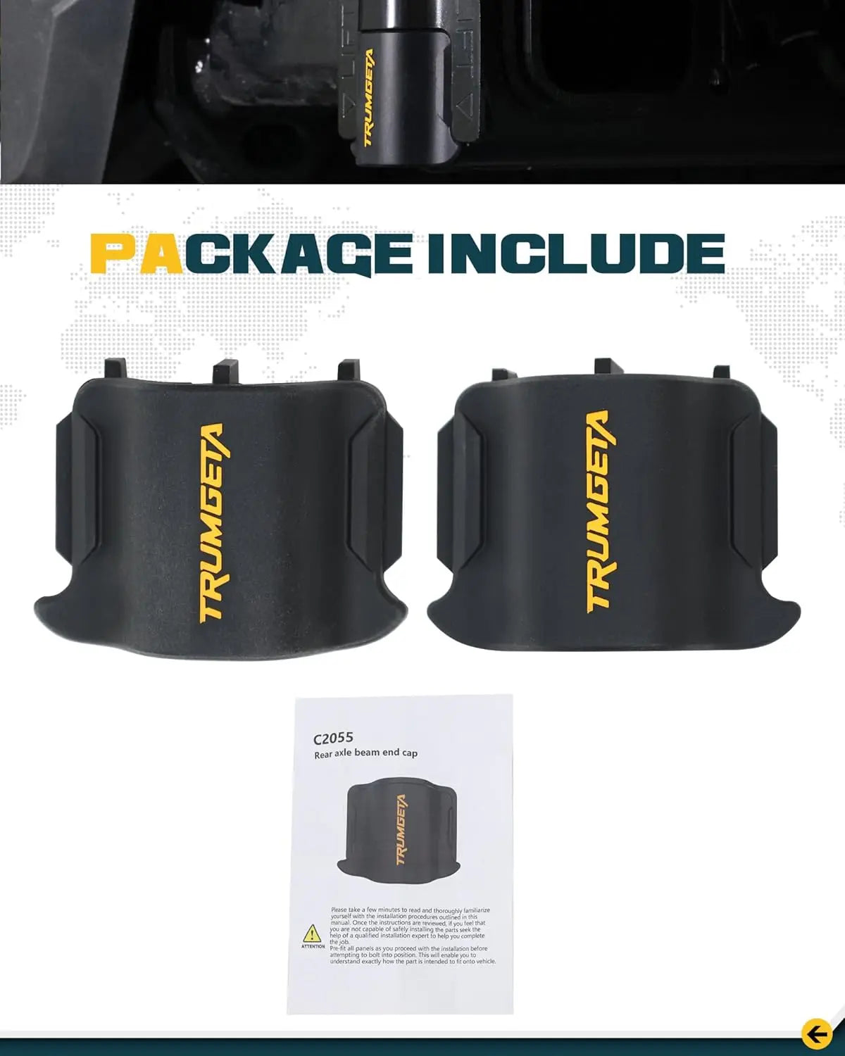 2 Pcs Rear Bumper Crossmember End Caps for 2024 2025 Toyota Tacoma ...